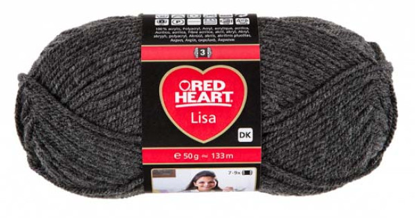 Sötétszürke Red heart Lisa kötőfonal